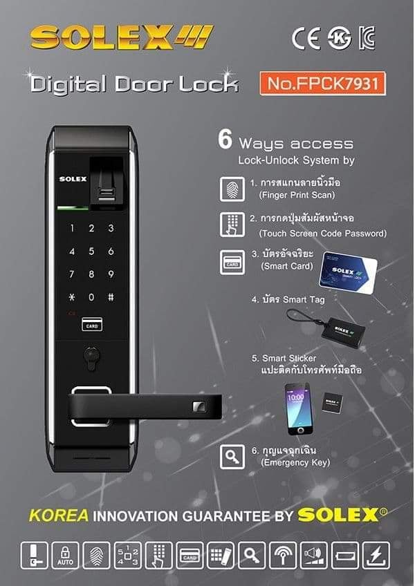 Solex 6-Way Access Digital Lock with Handle – Lucki